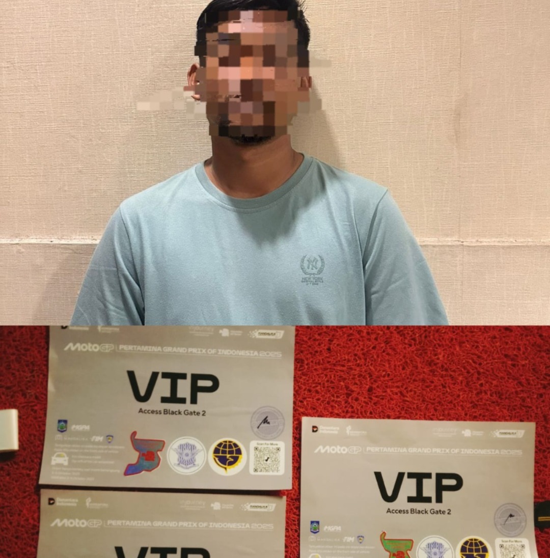 Panitia Rugi Rugi Rp1,14 Miliar, Terduga Pelaku Pembuat Stiker VIP Palsu IndonesiaGP Dibekuk ...
